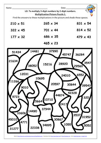 Multiplication Year 5 Written Multiplication 3-digits x 2-digits ...