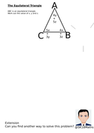 The Equilateral Triangle - Simultaneous Equations - Starter Plenary ...
