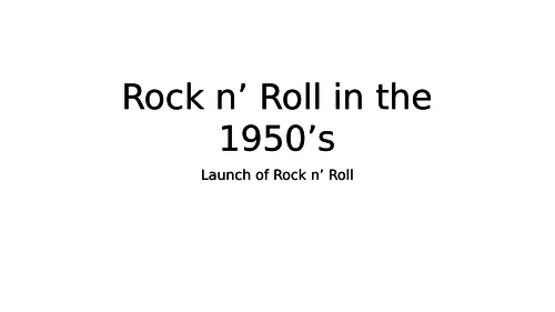 OCR GCSE Music Pop Music 1950s Rock n' Roll Lesson | Teaching Resources