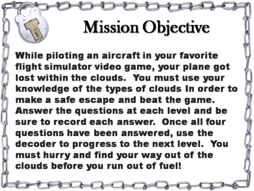 Types of Clouds: Science Escape Room | Teaching Resources