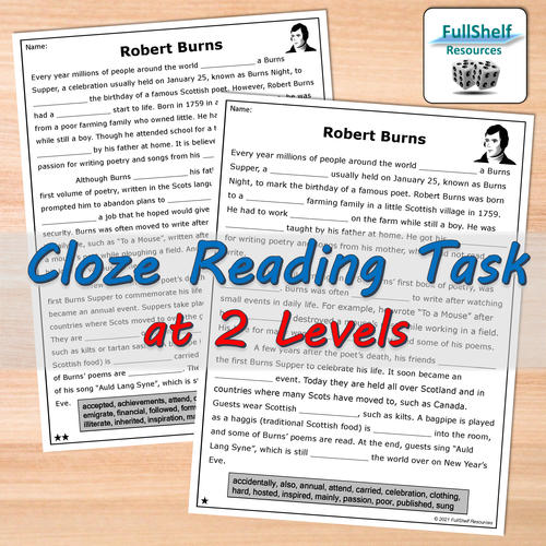 Robert Burns Reading Comprehension | Teaching Resources