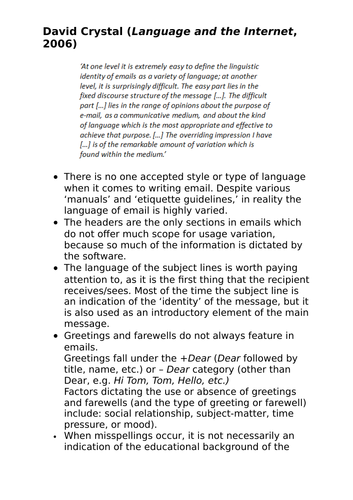 OCR A Level English Language (new spec H470) - Language and Technology ...