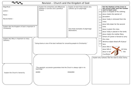 AQA New GCSE Spec B Catholic Christianity Revision Sheets - with ...