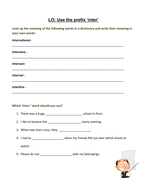 The Prefix inter- | Teaching Resources
