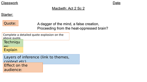 Macbeth Act 2 Sc 2-4 | Teaching Resources