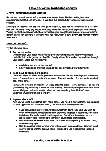 Essay Writing Guide for A Level and GCSE | Teaching Resources