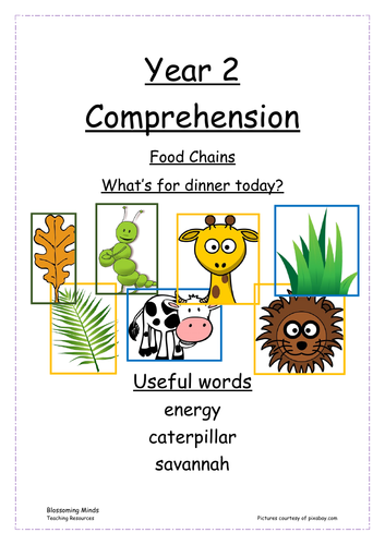 Year 2 Reading Comprehension - Food Chains - Science | Teaching Resources