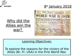 End of WW1 in one lesson | Teaching Resources