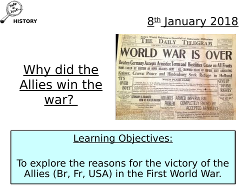 End of WW1 in one lesson | Teaching Resources