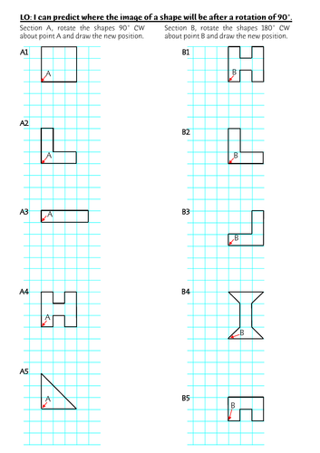 Rotation 90 180 270 degrees, first lesson for weaker students ...