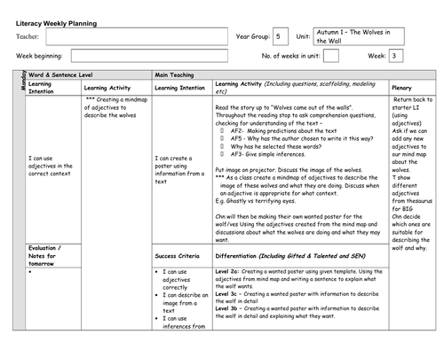 3 weeks Literacy Plan Year 5 Fiction book | Teaching Resources