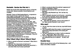 AQA Macbeth Revision Activity Booklet | Teaching Resources