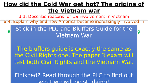 Vietnam War paper 3 Edexcel 9-1 GCSE History scheme of work and ...