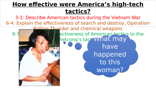 Vietnam War paper 3 Edexcel 9-1 GCSE History scheme of work and ...