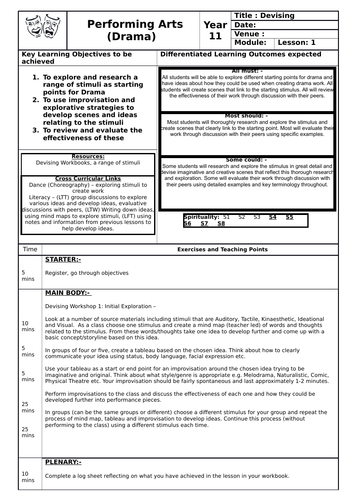Devising Drama KS4 | Teaching Resources