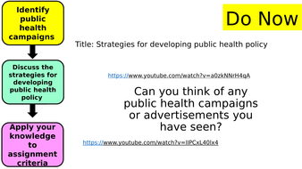 Unit 8 Promoting Public Health- Strategies for developing public health ...