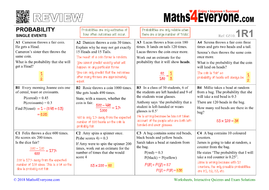 GCSE Revision (Probability: Single Events) | Teaching Resources