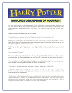 Harry Potter and the Philosopher's Stone - Description of Hogwarts ...