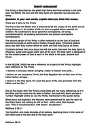 Trinity Worksheet | Teaching Resources