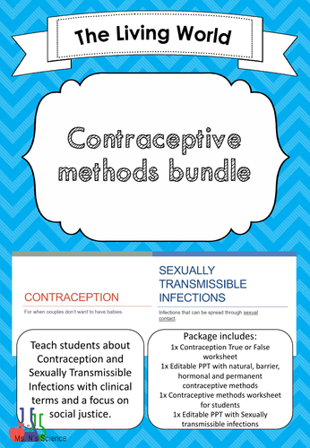 Contraceptive methods bundle | Teaching Resources