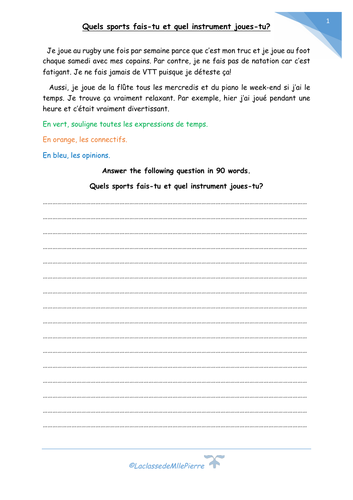 New GCSE French - Module 1 - Le sport, le cinéma, la technologie ...