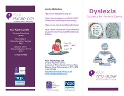 Dyslexia Parent/Carer Information Leaflet | Teaching Resources