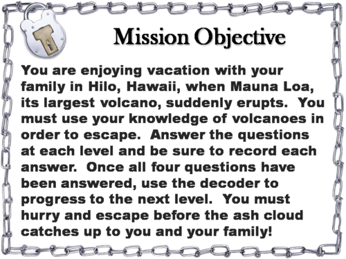 Volcanoes: Science Escape Room | Teaching Resources