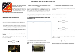 BBC History File—Soviet Communism and The Cold War Ep4. Life in Stalin ...