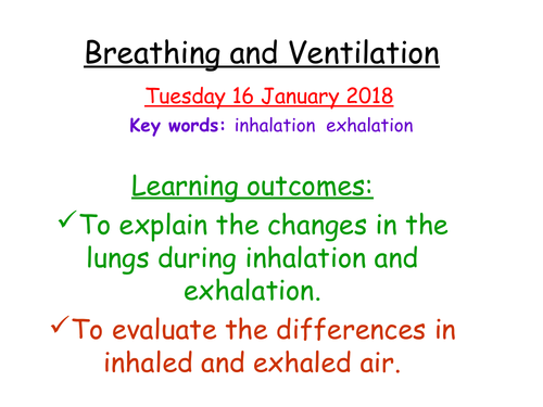Breathing and Ventilation | Teaching Resources