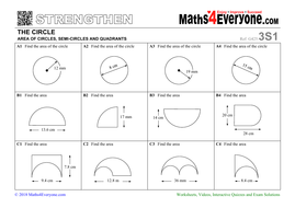 Area of a Circle (with detailed solutions) | Teaching Resources