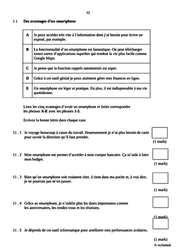 AQA GCSE French (new spec) Foundation Tier Reading - Les nouvelles ...