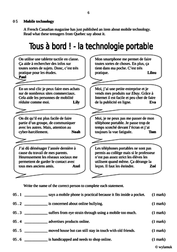 AQA GCSE French (new spec) Foundation Tier Reading - Les nouvelles ...