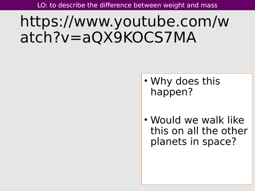 space - weight, mass, gravity | Teaching Resources