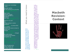 Macbeth: Context Revision (Leaflet Design) | Teaching Resources