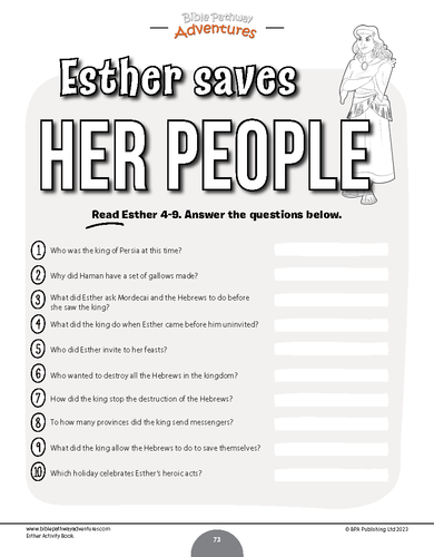 Esther Activity Book and Lesson Plans | Teaching Resources
