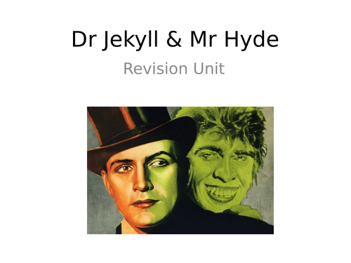 Dr Jekyll and Mr Hyde Unit of Work | Teaching Resources