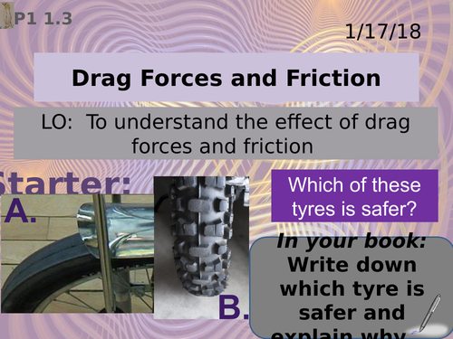 Activate 1: P1: 1.3 Drag Forces and Friction | Teaching Resources