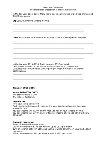 Free Standing Maths - Financial calculations | Teaching Resources