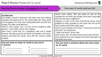 Phonics powerpoint + worksheets for the 'ie' sound | Teaching Resources