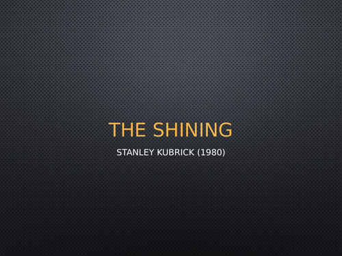 Opening Scenes - The Shining. Horror opening scene exploring camera ...