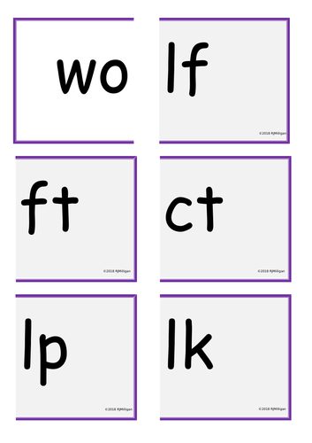 Final Consonant Blends Cluster Activities Flash cards Worksheets Game ...