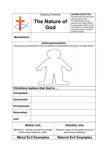 Nature of God - Christianity [AQA] | Teaching Resources
