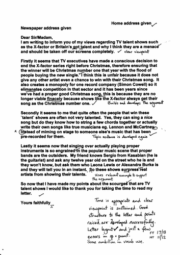 GCSE English Language - Letter writing quiz | Teaching Resources