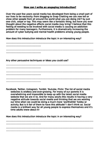 GCSE speech writing social media | Teaching Resources