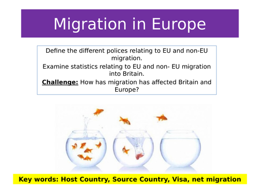 AQA Britain: Migration, Empire and the People. Migration in Europe ...