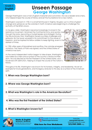 Grade 5 English Workbook PYP Common core | Teaching Resources