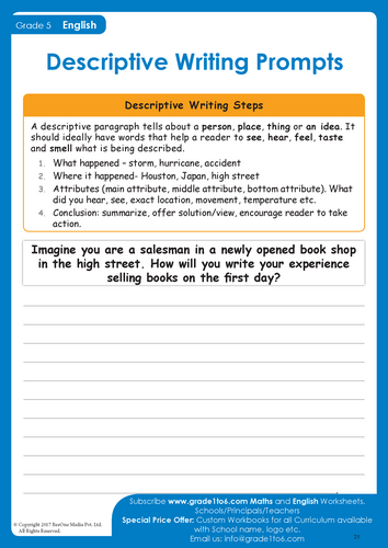 Grade 5 English Workbook PYP Common core | Teaching Resources