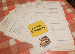 Maths Revision Homework | Teaching Resources