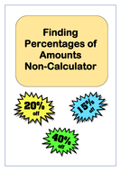 Percentages of Amounts | Teaching Resources
