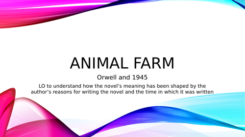 Animal Farm GCSE revision power points | Teaching Resources